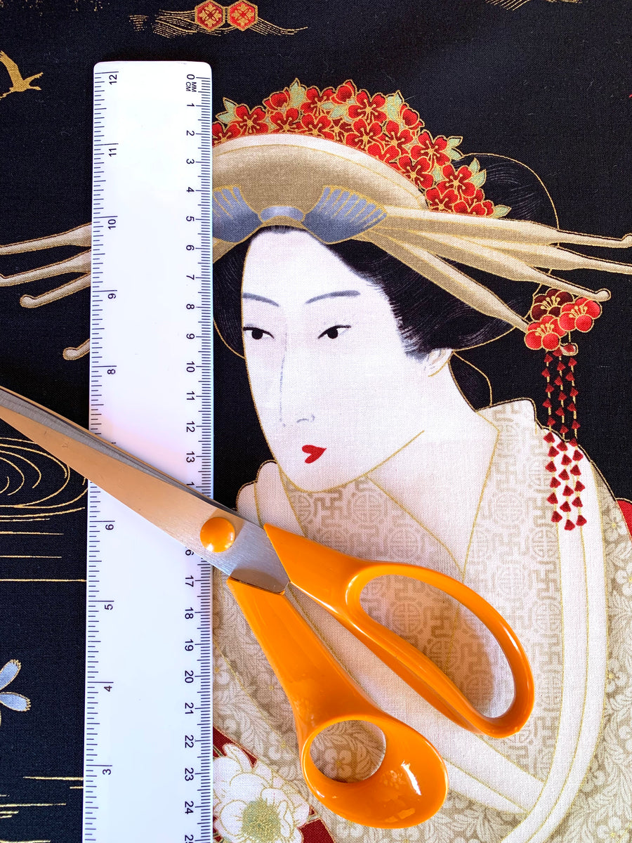 Geisha fabric panel (black) – Vintage High Street