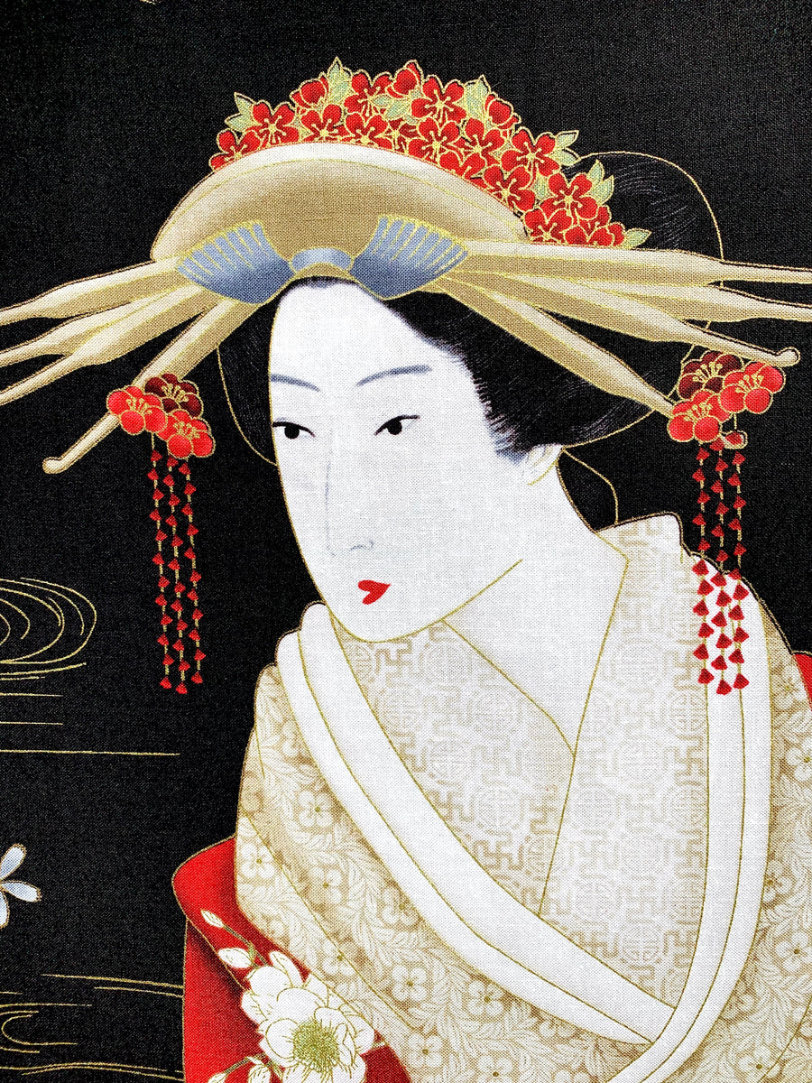 Geisha fabric panel (black) – Vintage High Street